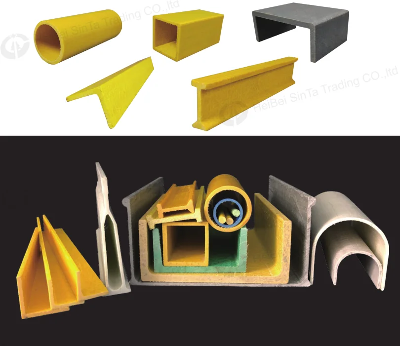 Pultrusion FRP C Shape Channel / Fiberglass Structural Profiles Channel ...