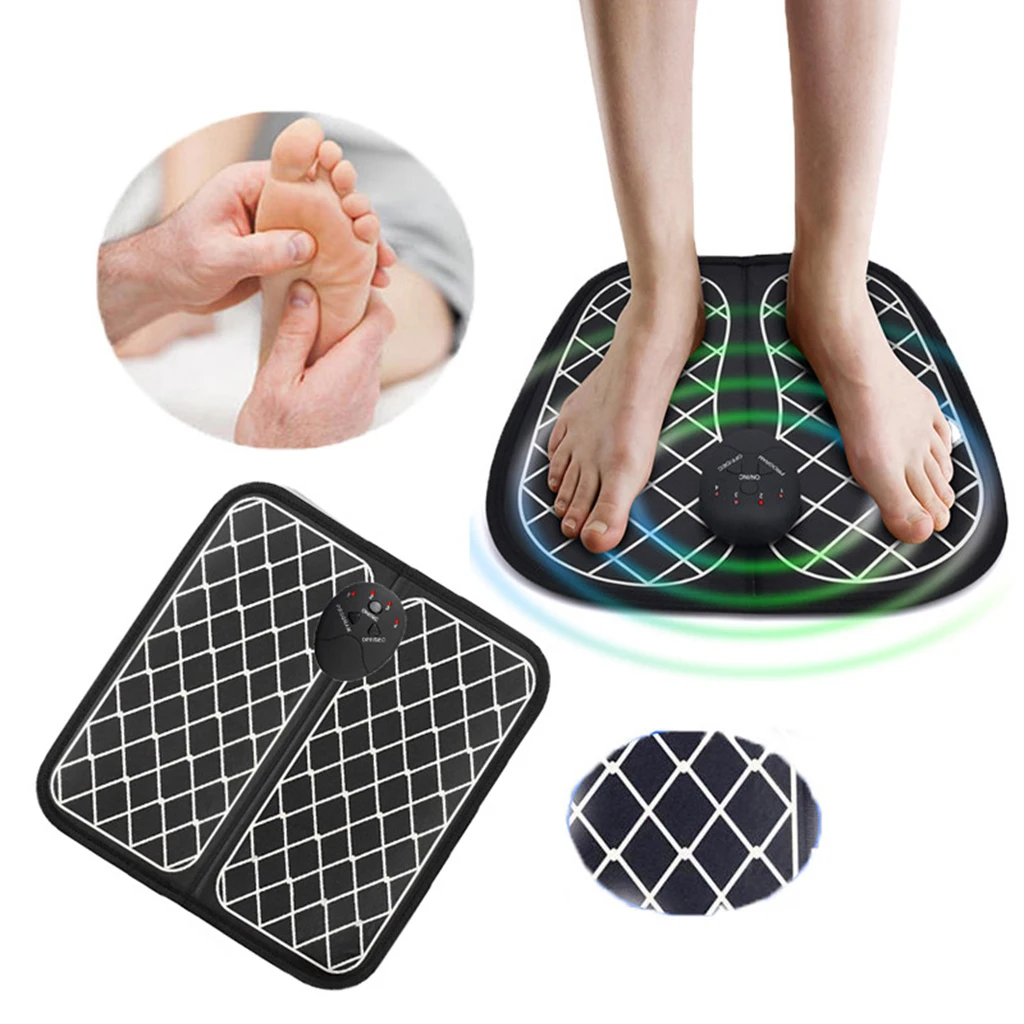 Battery Operated Electric Ems Intelligent Foot Massage Pad Massager ...