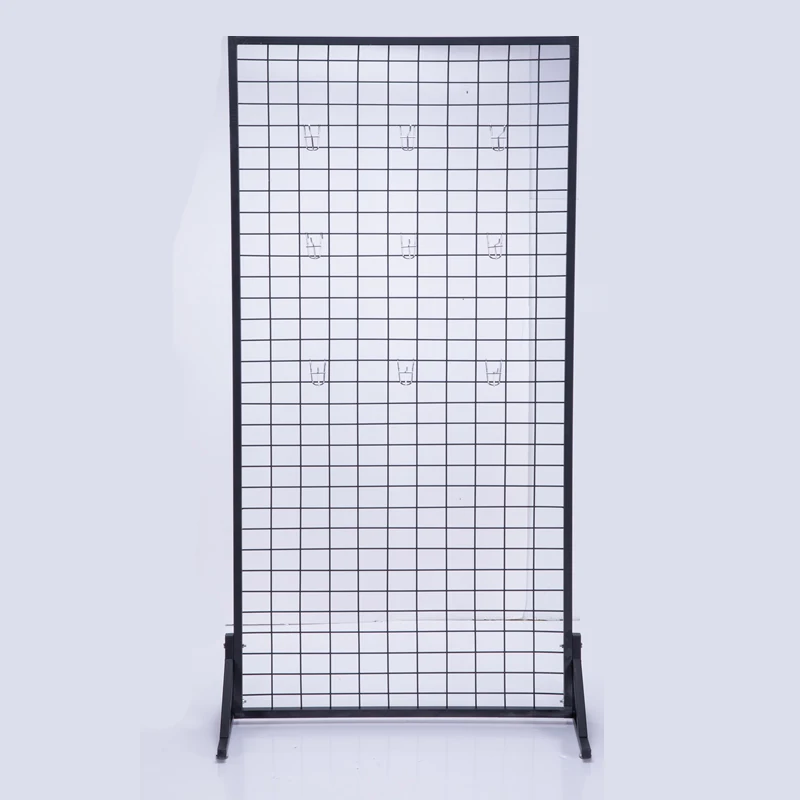 Free Standing Hanging Product Metal Wire Grid Mesh Wall Panel Display ...