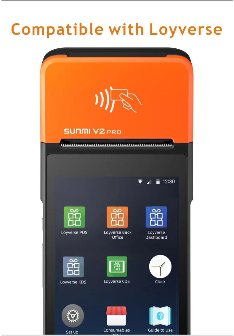 Sunmi V2 Handheld Android Pos+system Touch Screen Pos Terminal Rfid Card Reader Cash Register ...