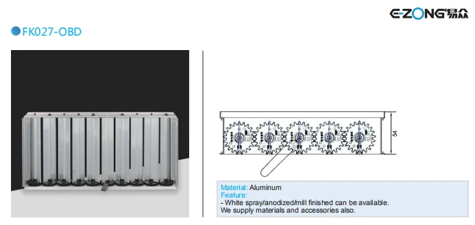 Aluminum Opposite Blades Damper Obd Air Volume Control Damper For Hvac ...