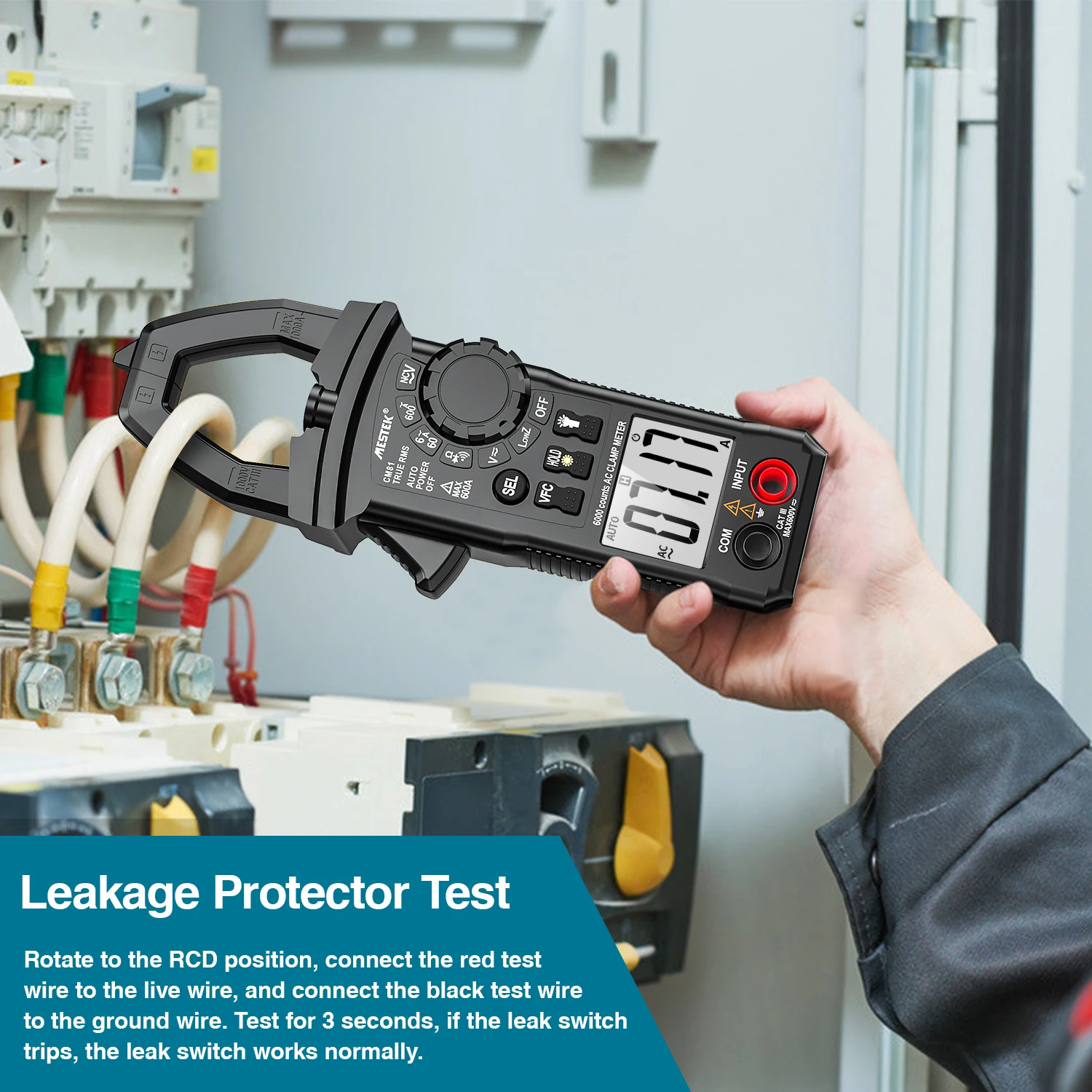 Cm81 Product Clamp Multimeter Mestek 6000 Counts Digital Clamp Meter ...