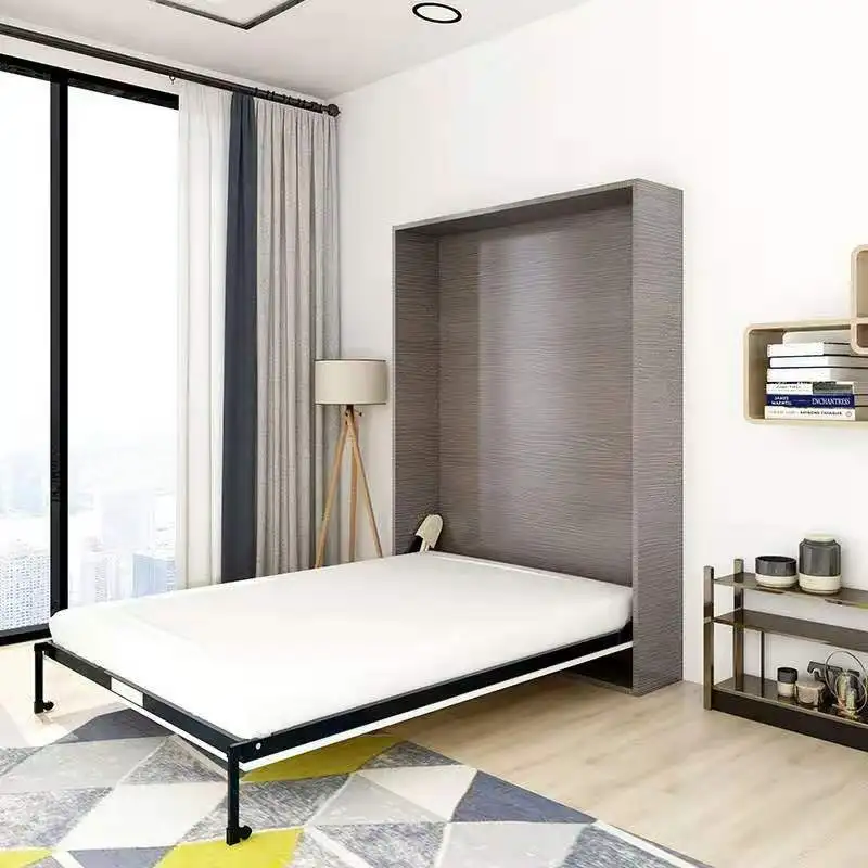Diseño Moderno Plegable Cama De La Pared Horizontal Vertical Plegable ...