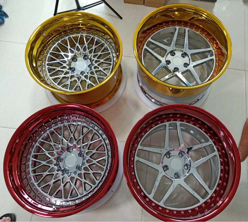 Aftermarket Design 2 Piece Forged 5x100/ 5x112/ 5x114.3/ 5x120 White ...