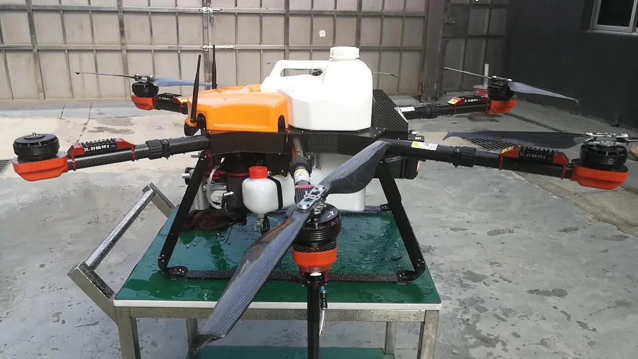 Hybrid Engine Agricultural Spraying Drone Consume Petrol To Long Range ...