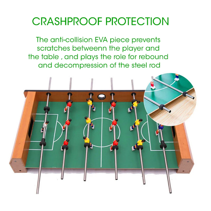 Eco 27 Inch Wooden Tabletop 6 Grip Soccer Table Game Baby Kids Football ...