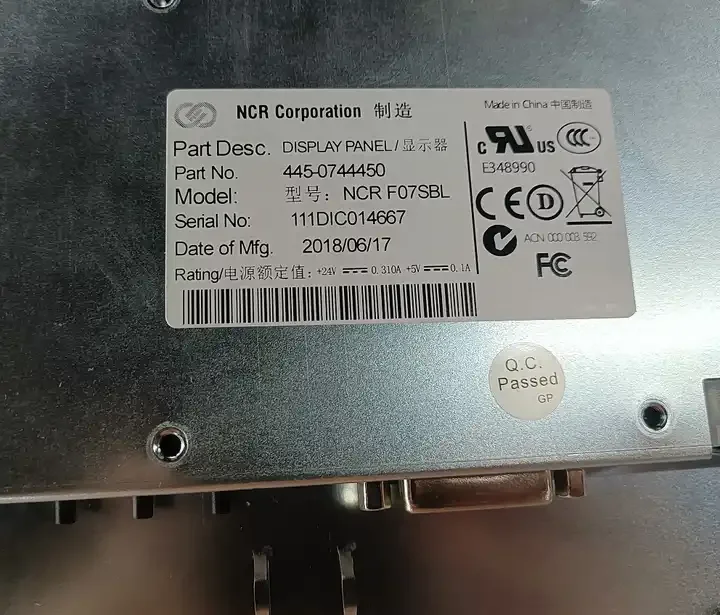 ATM Machine Spare Parts NCR SelfServ Compact Operator Panel COP 7 Inch ...