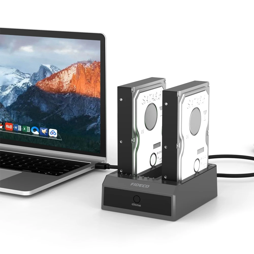 Fideco Ssd Hard Disk Hdd Docking Station Triple 2.5 3.5 Sata Ide To ...