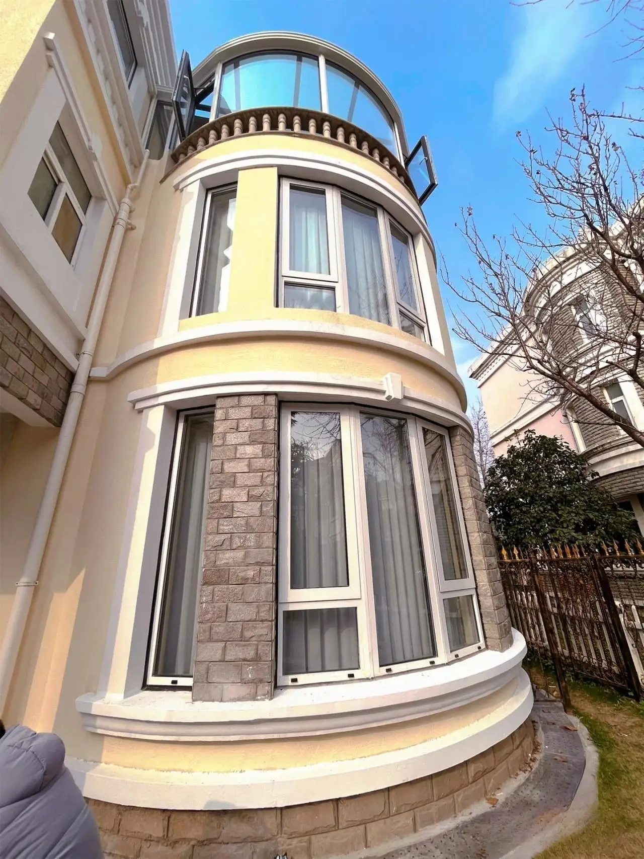 Modern Popular Curved Casement Half Circle Aluminum Window Aluminum ...