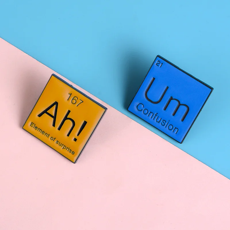 Periodic Table Of Chemical Elements Ah Um Lapel Pin Pins Metal Badges ...