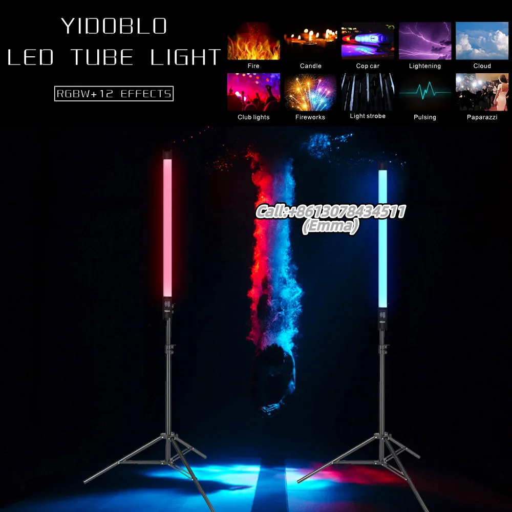Yidoblo Lt-rgb2 Rgb Led Colourful Tube 2800k-9990k Led Stick Rgb Dmx ...