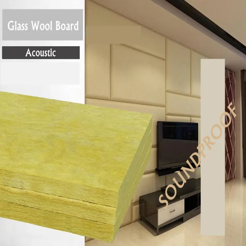 96kg/m3 Fiber Glass Wool Board for Sound Absorption in Cinema