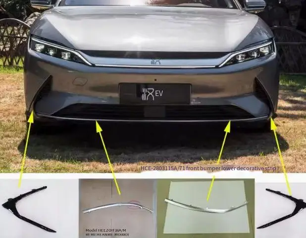 Car Front Bumper Molding Front Bumper Lower Body Molding For Byd Han Ev ...