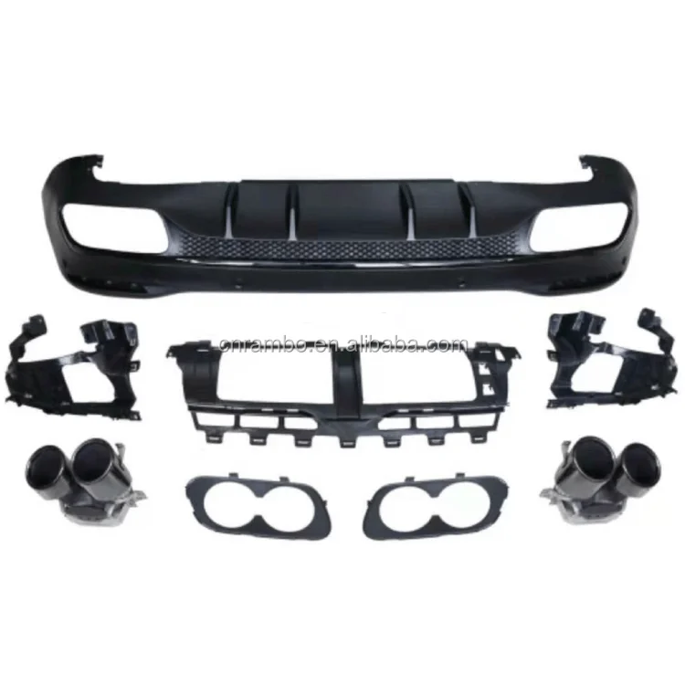Rear Bumper Diffuser with Exhaust Tip for Mercedes Benz W167 AMG GLE53 2020