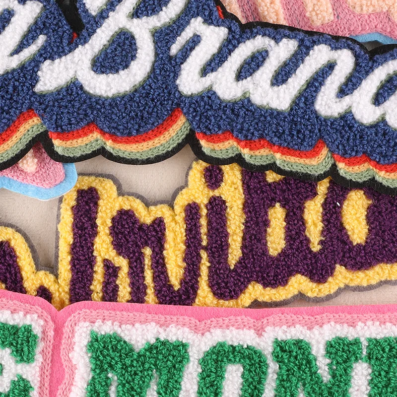 Custom Free Sample Flet Patch Logo Jacket Iron On Embroidery Towel ...