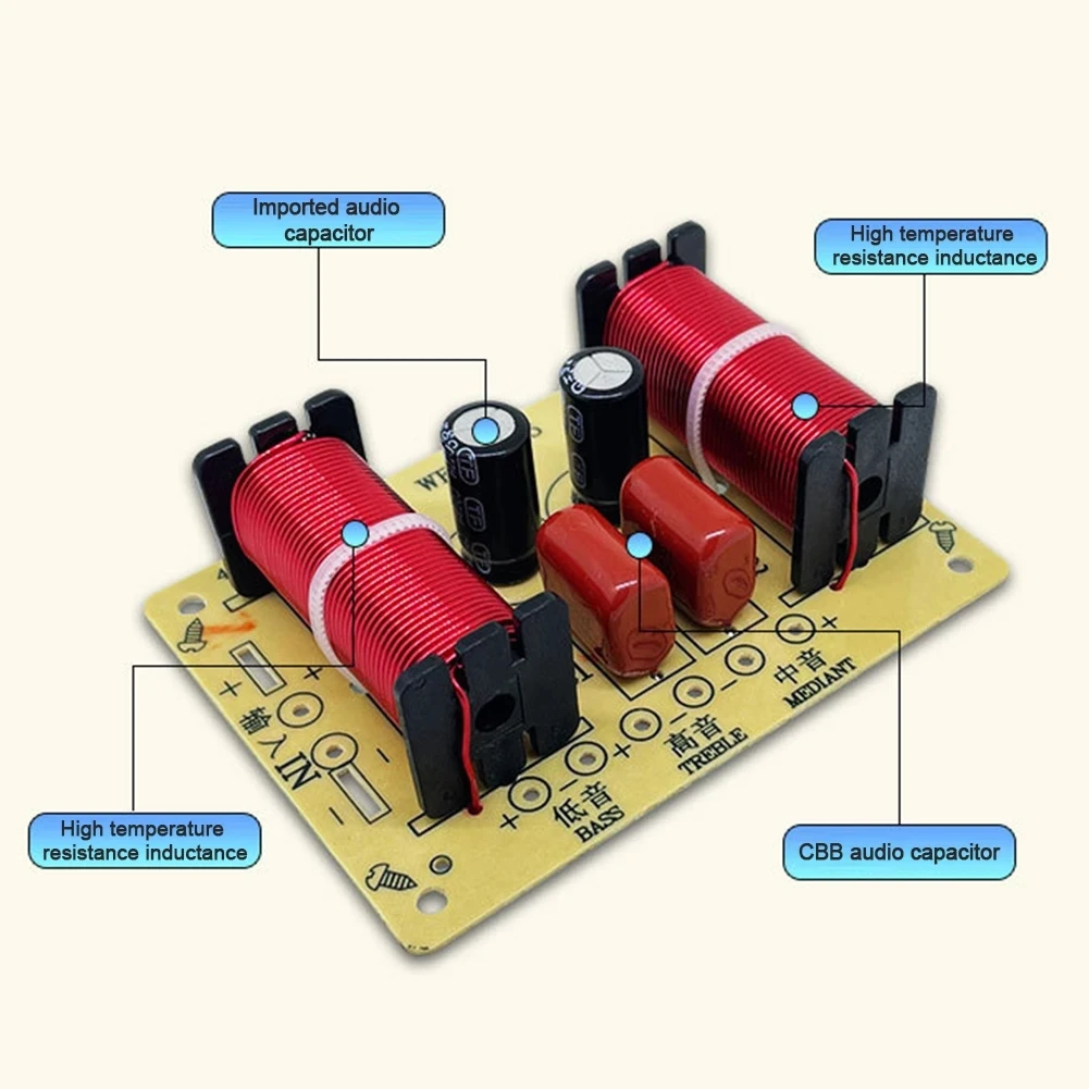 3 Way Hifi Speaker Frequency Divider - 150W Audio Crossover Circuit