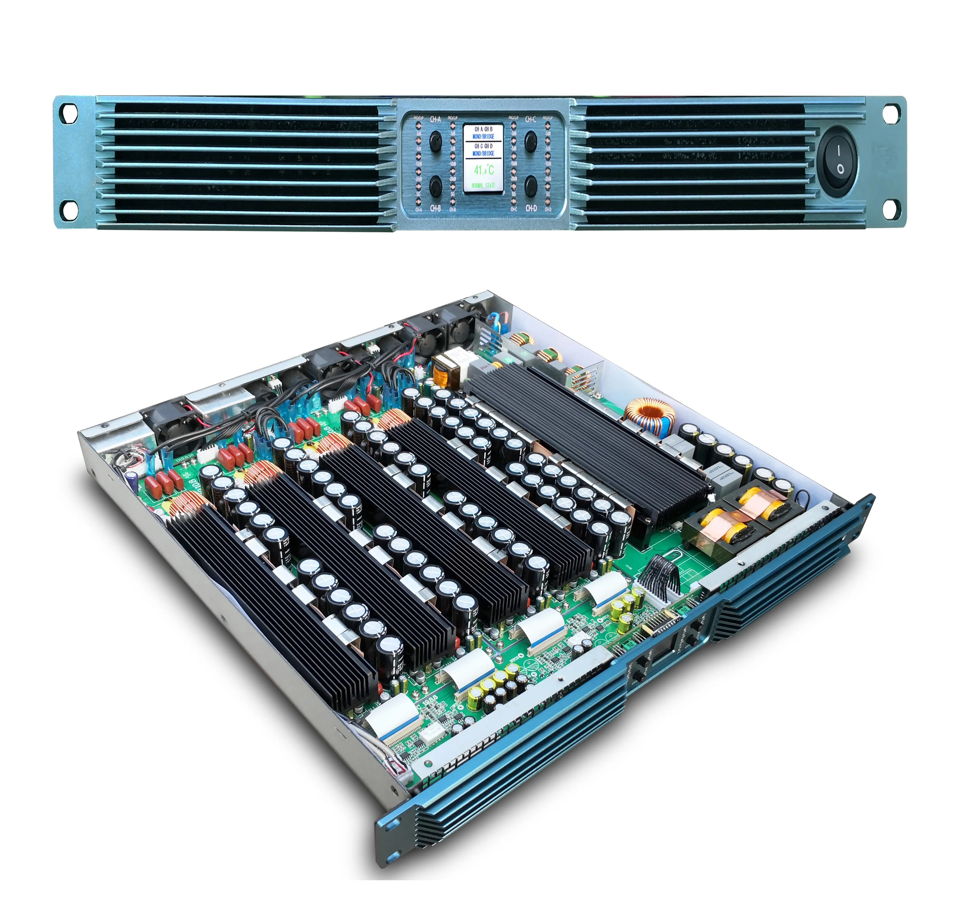 4 Channel High Power Amplifier - 2000W1U Professional Class D