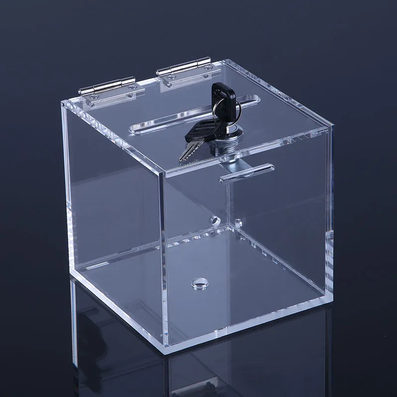 Handmade Custom Lockable Plastic Storage Box Metal Hinge Clear Acrylic ...