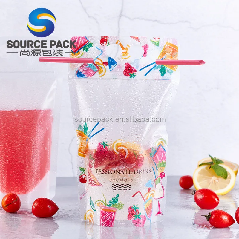Portable Doypack Alcohol Beverage Pouch Packaging Bag Cold Juice ...