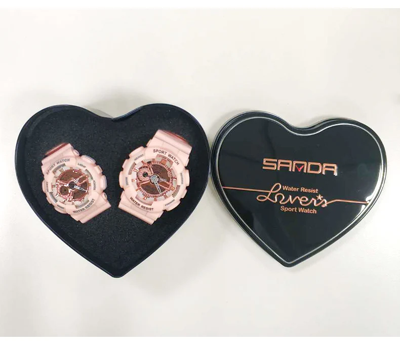 Sanda Original Gift Box For Couple Watches Men Watch Accessory Led ...