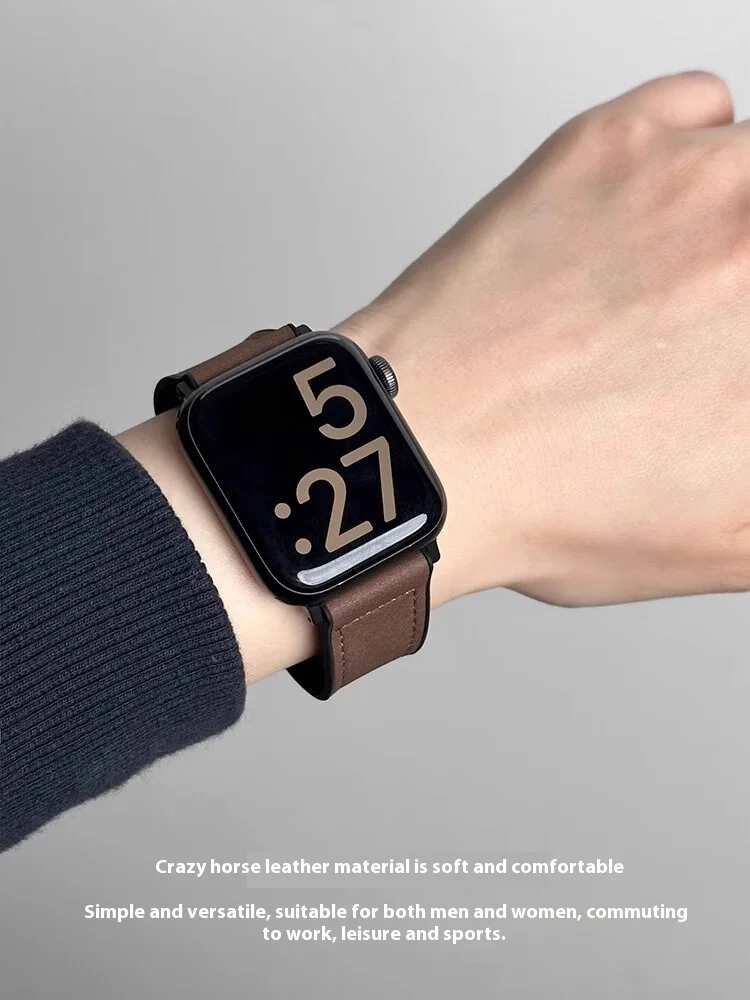 Luxury Crazy Horse Leather Strap for Apple IWatch & Huawei Watch ...