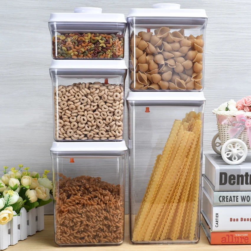 5 Pieces Set Factory Direct Square Hot Sale High Transparent Airtight ...