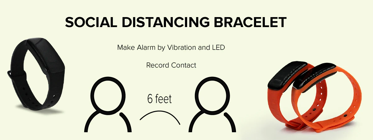 Meeblue Social Trace Bracelet - 6 Feet Social Distance Control