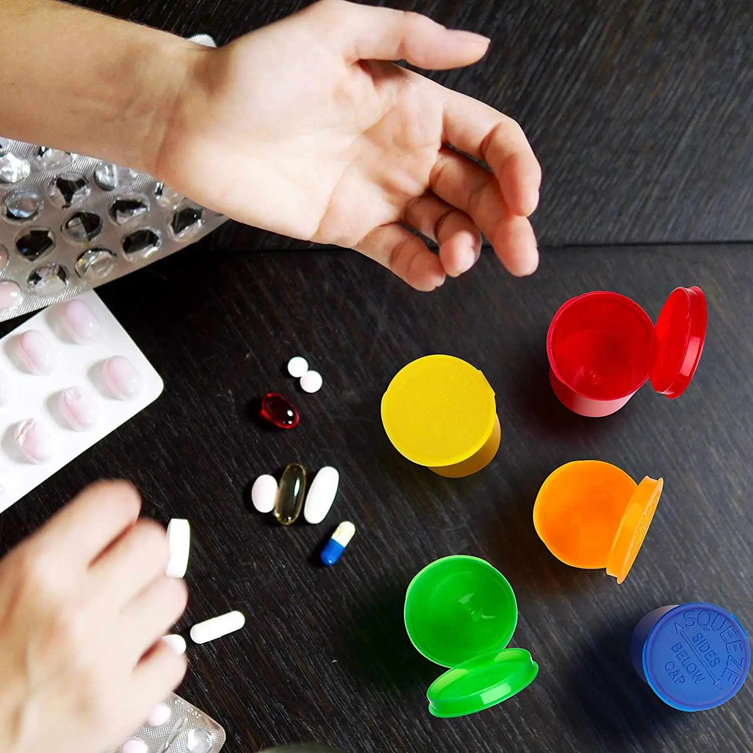 Wholesale Empty Plastic Pop Top Vials Squeeze Pill Bottle Variety Of ...