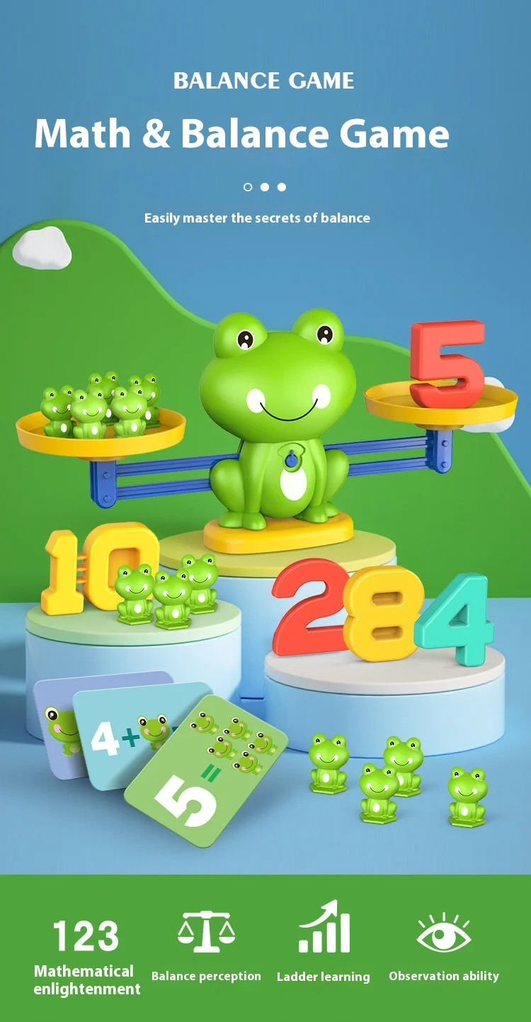 Interactive Digital Frog Balance Math Toys for Kids