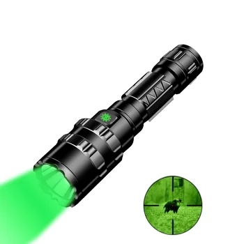 Tactical Green Light Waterproof Led Flashlight Powerful Super Bright ...