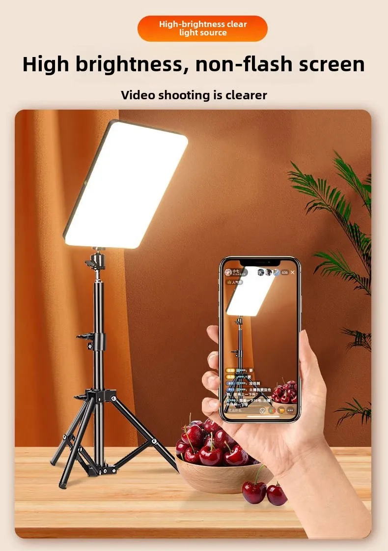 Professional 11inch LED Tri-Color Fill Light Panel for Live Streaming