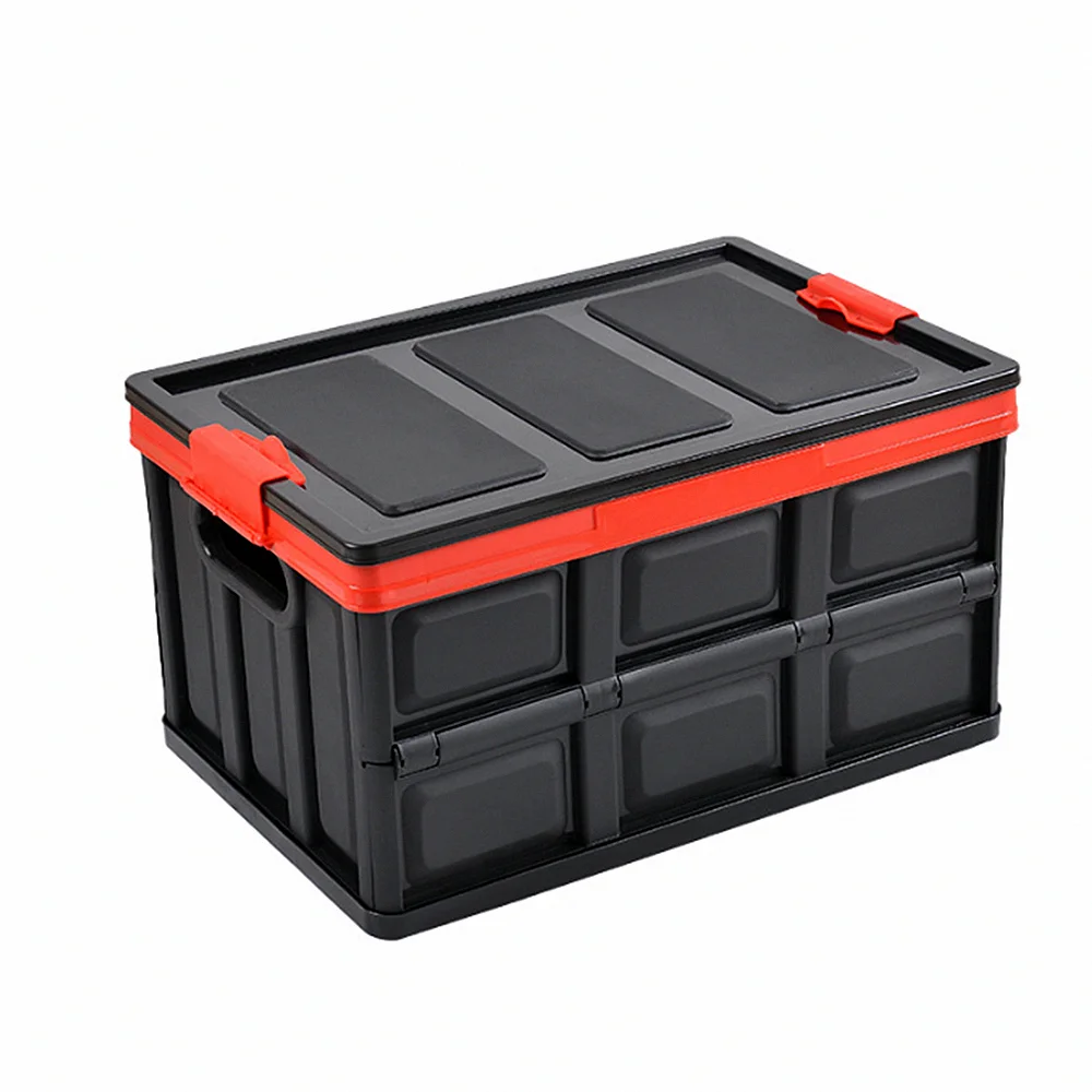30 or 55Liters Collapsible Storage Bin with Lid, Plastic Stackable ...