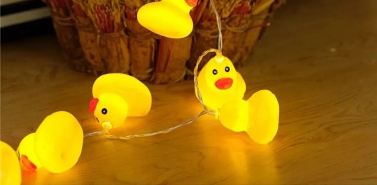 Yellow Duck LED String Lights Cute Nordic Festival Decorative Lighting ...
