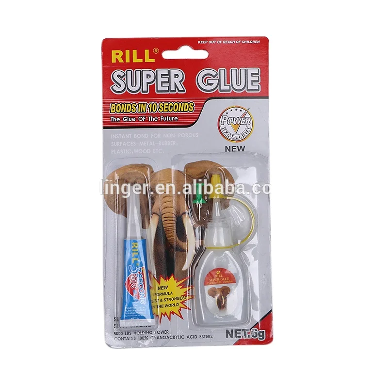Rill Elephant Super Glue Instant 3 Second 6g+3g 502glue Elephant Super ...