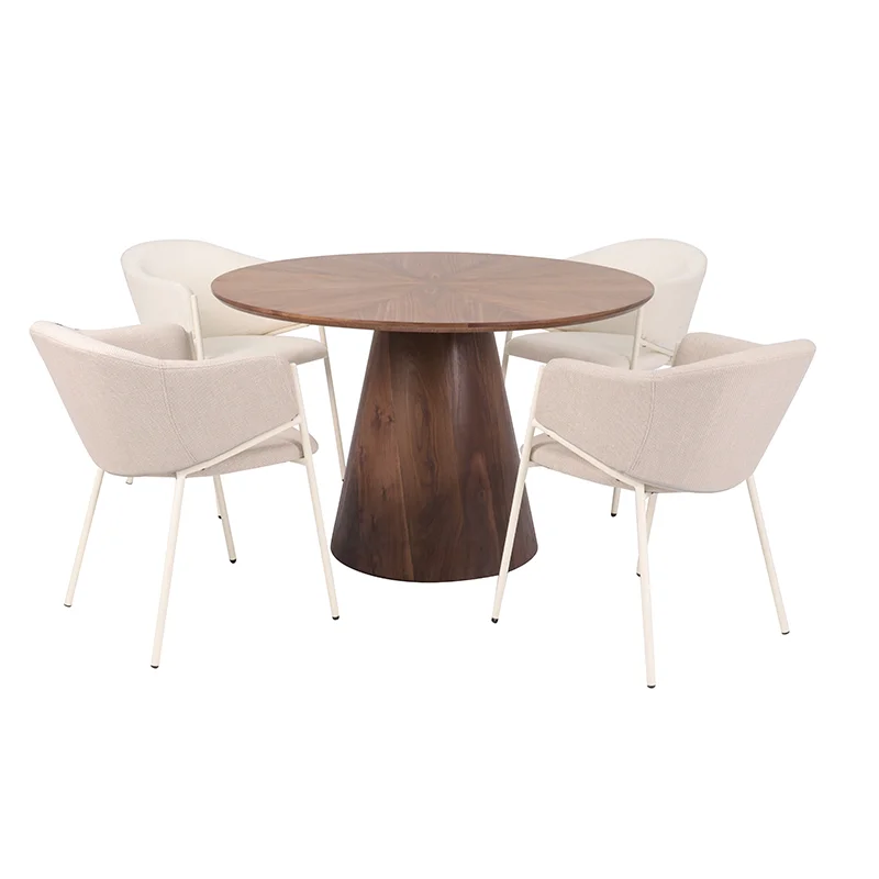 Lauri Modern Round MDF Dining Table for Kitchen & Living Room Furniture OEM