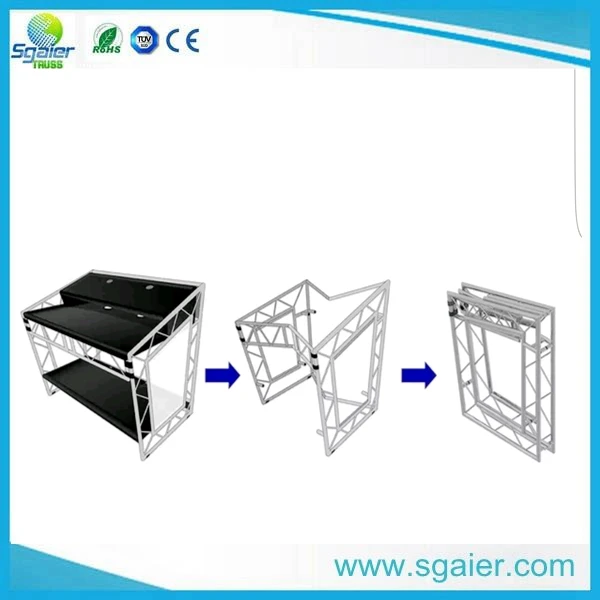 Aluminum Double Folding Portable DJ Booth - Bar Table