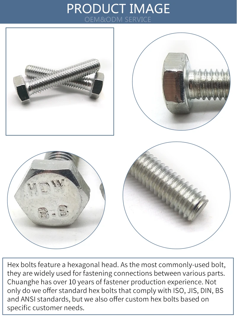 Wholesale Stainless Steel Hexagon Head Bolts Din931 M9 Hex Bolt - Buy ...