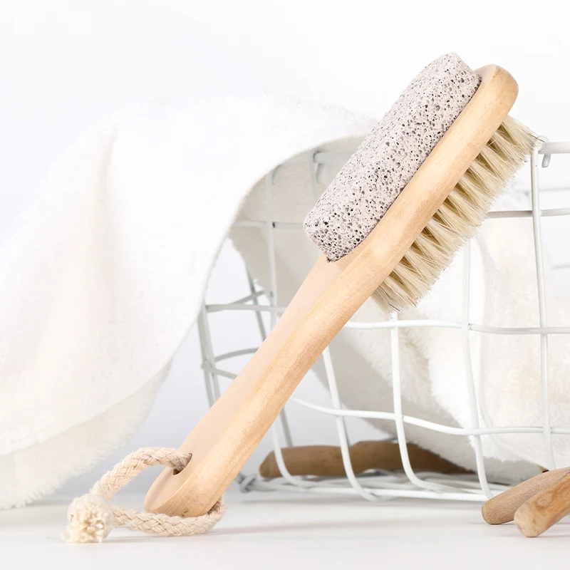 Foot Scrubber and Brush - Double Sided Pumice Stone Board