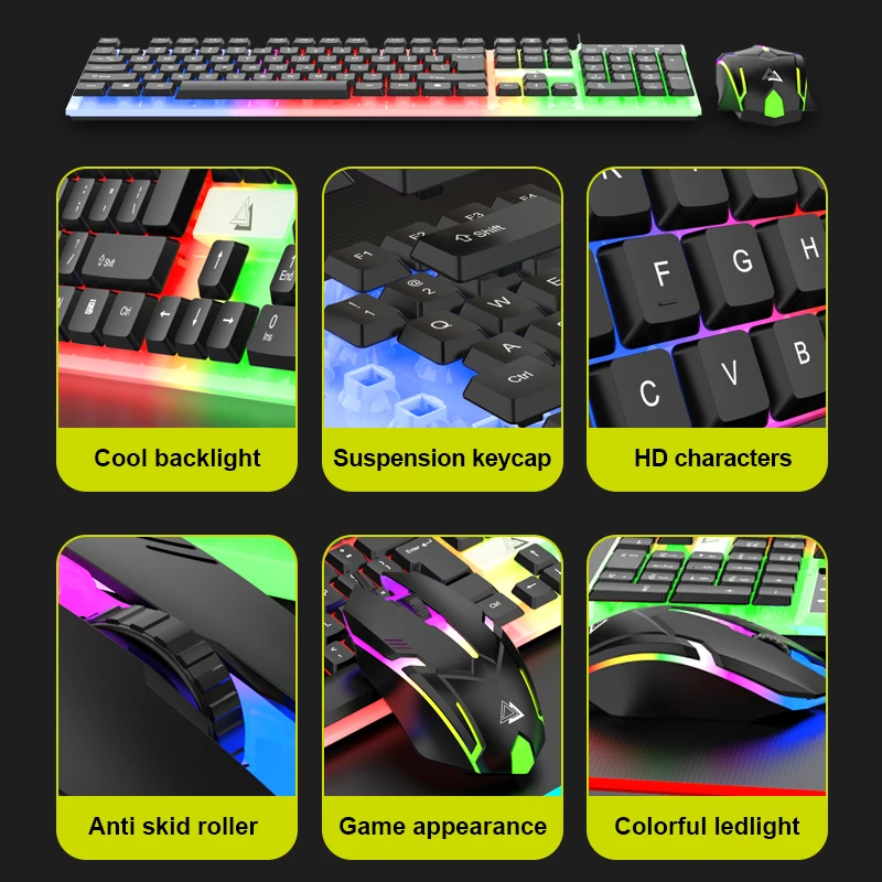 GT100 Keyboard and Mouse Combo - Stylish Gaming Essentials