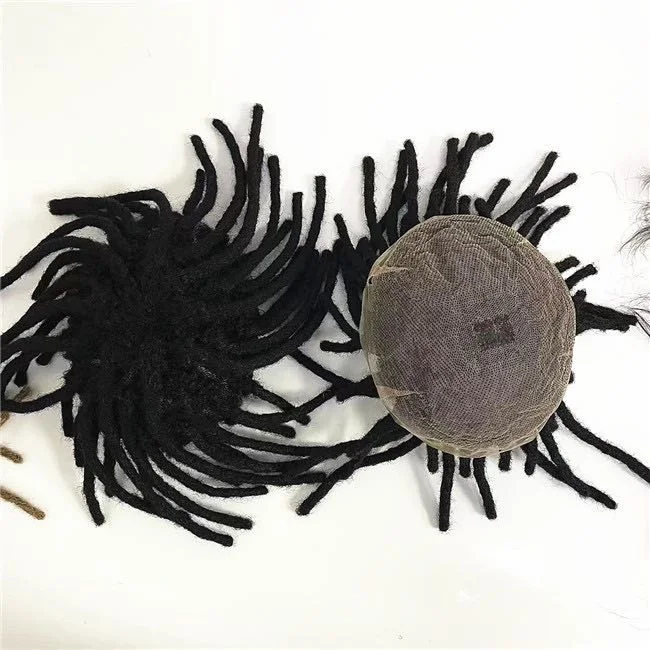 In Stock Dreadlock Toupee For Men 8x10 Lace Pu Base Afro Toupee ...