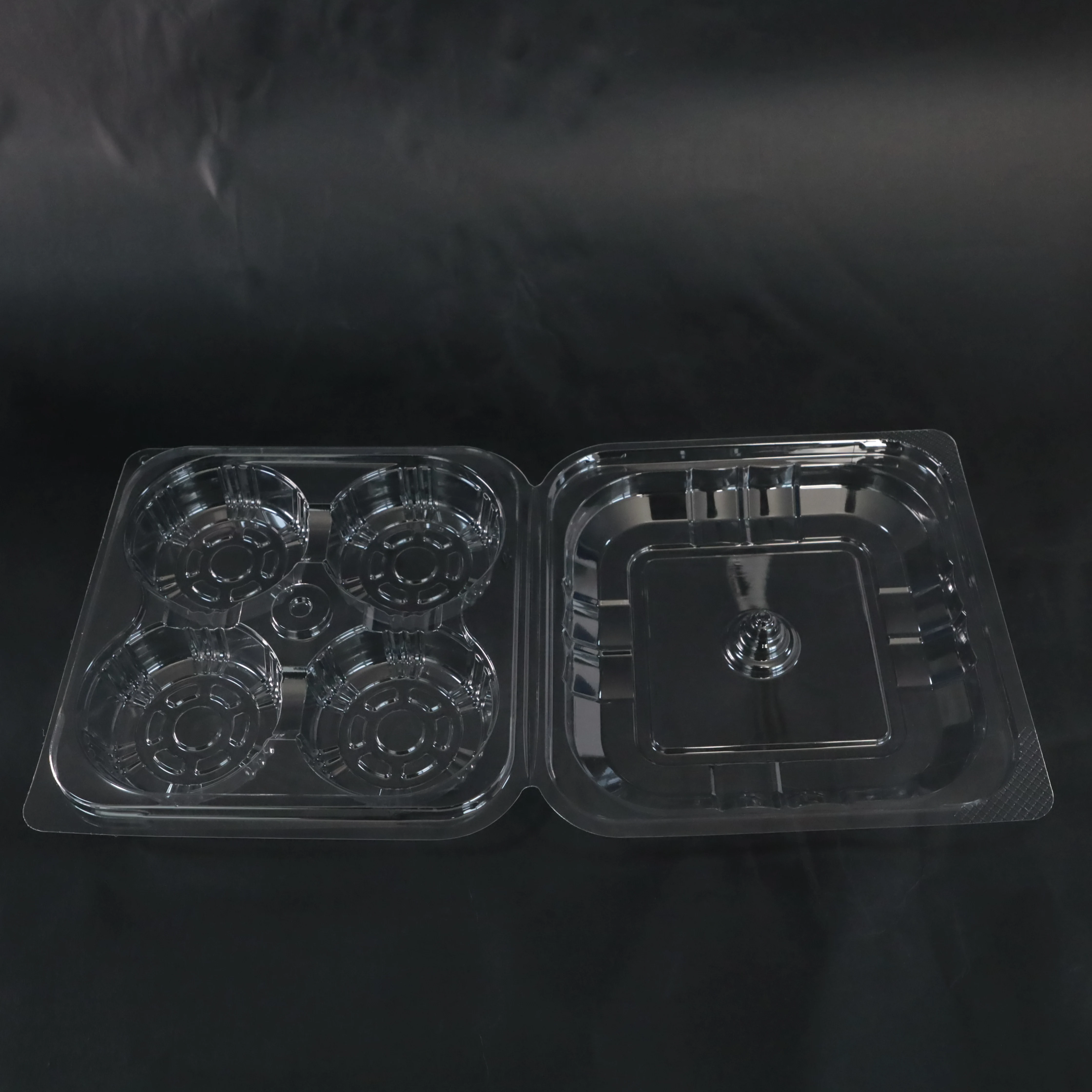 Clear Plastic Square Containers With Hinged Clamshell For Food Portable ...