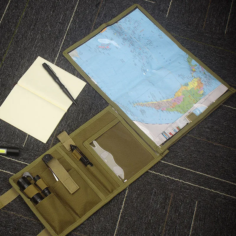 Tactical Foldable Map Storage Case - Ideal for Outdoor Adventures