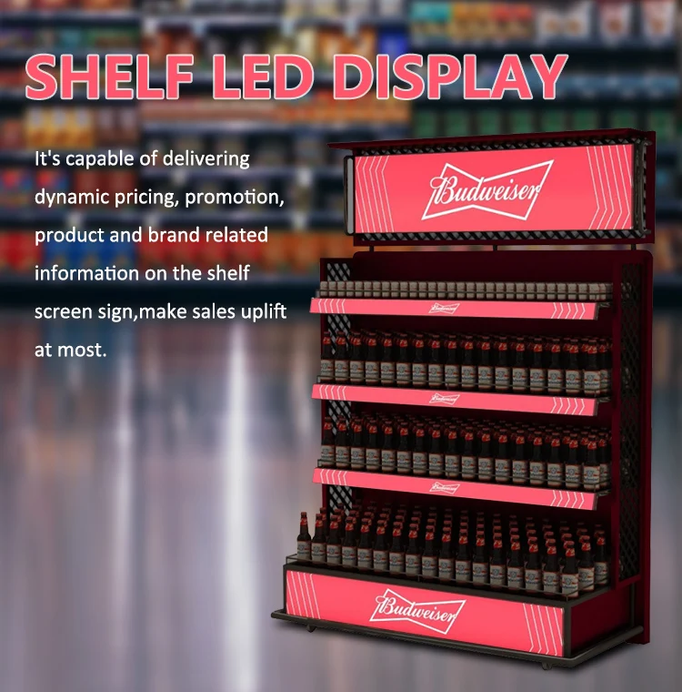 LED Shelf-Edge Displays in Grocery Dairy Fridges - Brightness 800cd/sqm