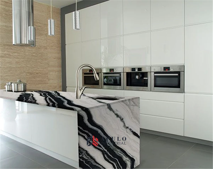 Factory Direct Panda White Marble Countertops for Kitchen Islands ...