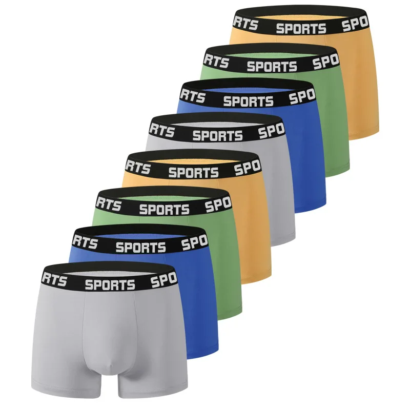 Men's Trendy High-Elasticity Sports Underwear Straight-Cut Fitness ...