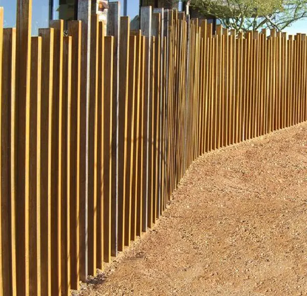 Rust Corten Steel Metal Panel Fencing - Durable & Stylish