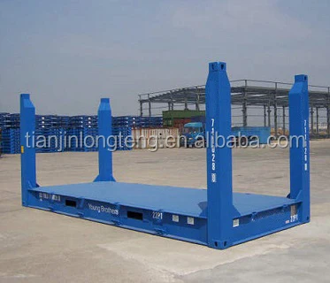 20 Flat Rack Flatrack Shipping Container With Fixed Corner Post For ...