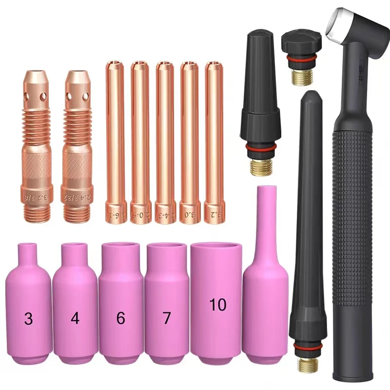 Tig Welding Torch Wp17 Wp18 Wp26 Consumables Ceramic Nozzle Gas Lens ...