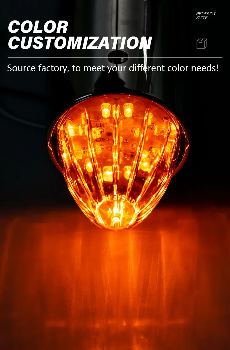 Amber Torpedo Cab Marker Roof Running Top Lights Chrome Assembly Dc12v ...