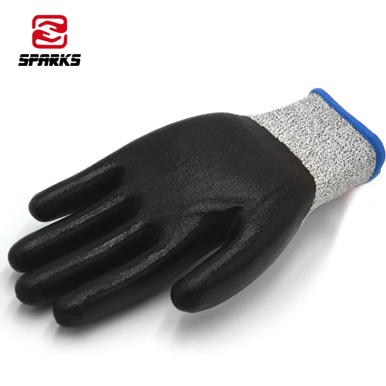 Cut Resistant Security Gloves En388 Nitrile Hppe Fiber Blended Anti Cut Glove - Buy Nitrile ...